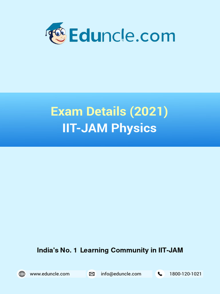 JAM (Exam Details, 2021, Eduncle) | PDF