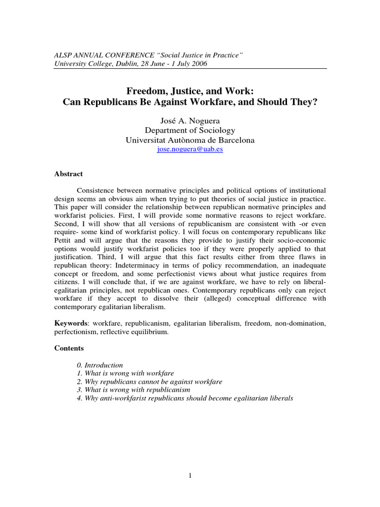 Freedom, Justice & Work | Download Free PDF | Liberty | Justice