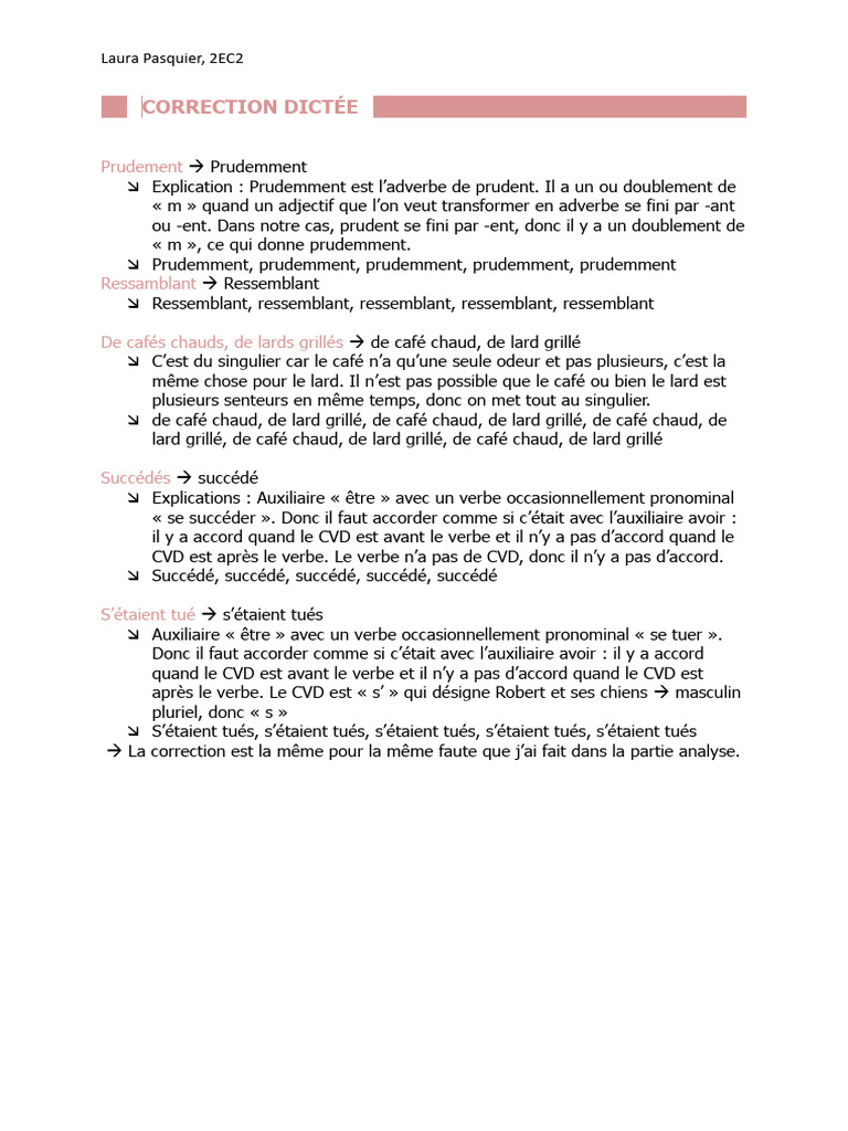 Correction Dictée | PDF | Arts du langage et discipline | Religion et ...
