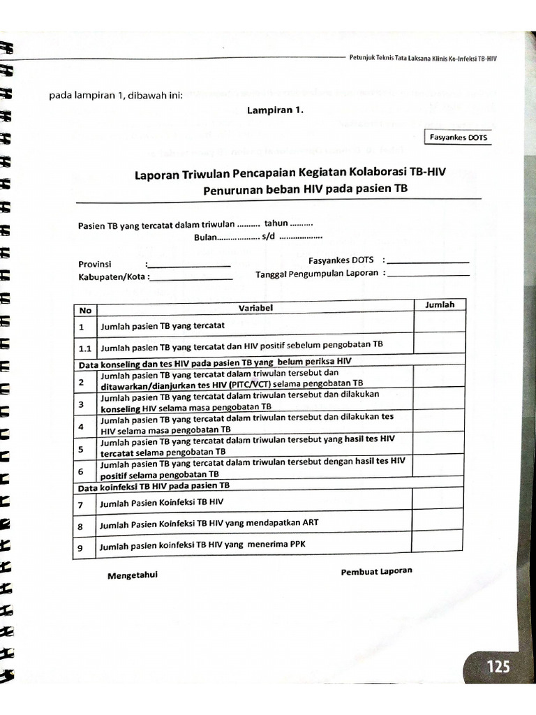 Ir. FORM TB HIV | PDF