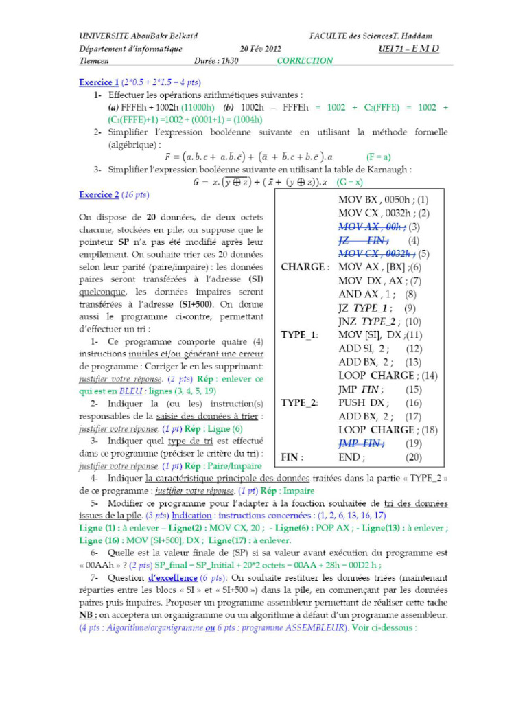 Assembleur TP2 | PDF