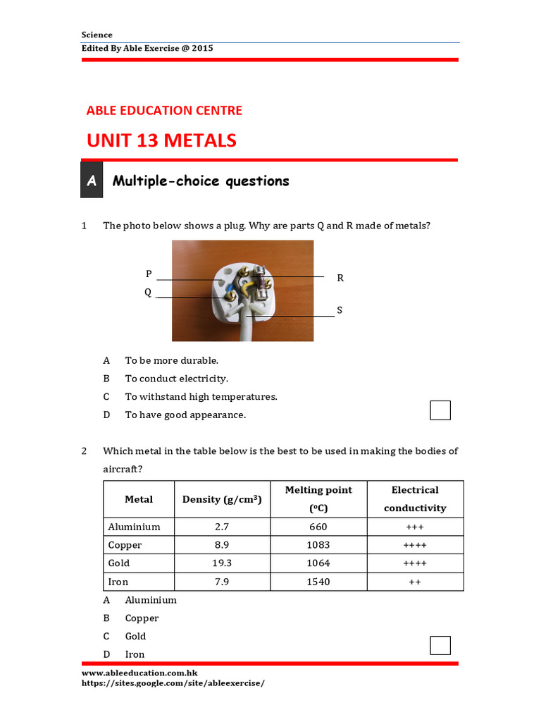 Science F 1 Unit 13 | PDF