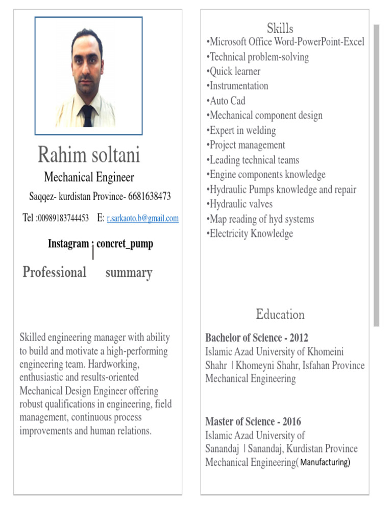 Curriculum Vitae | PDF | Mechanical Engineering | Engineering