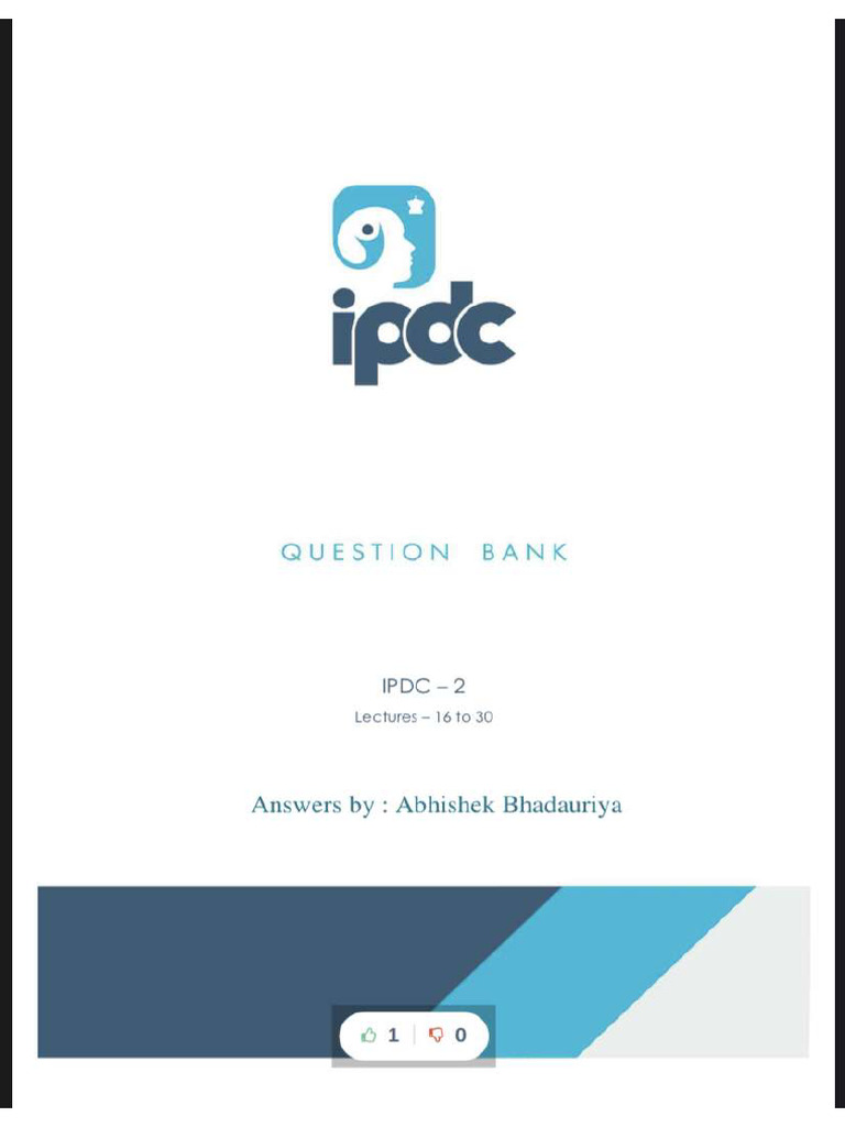 IPDC Workbook-2 | PDF