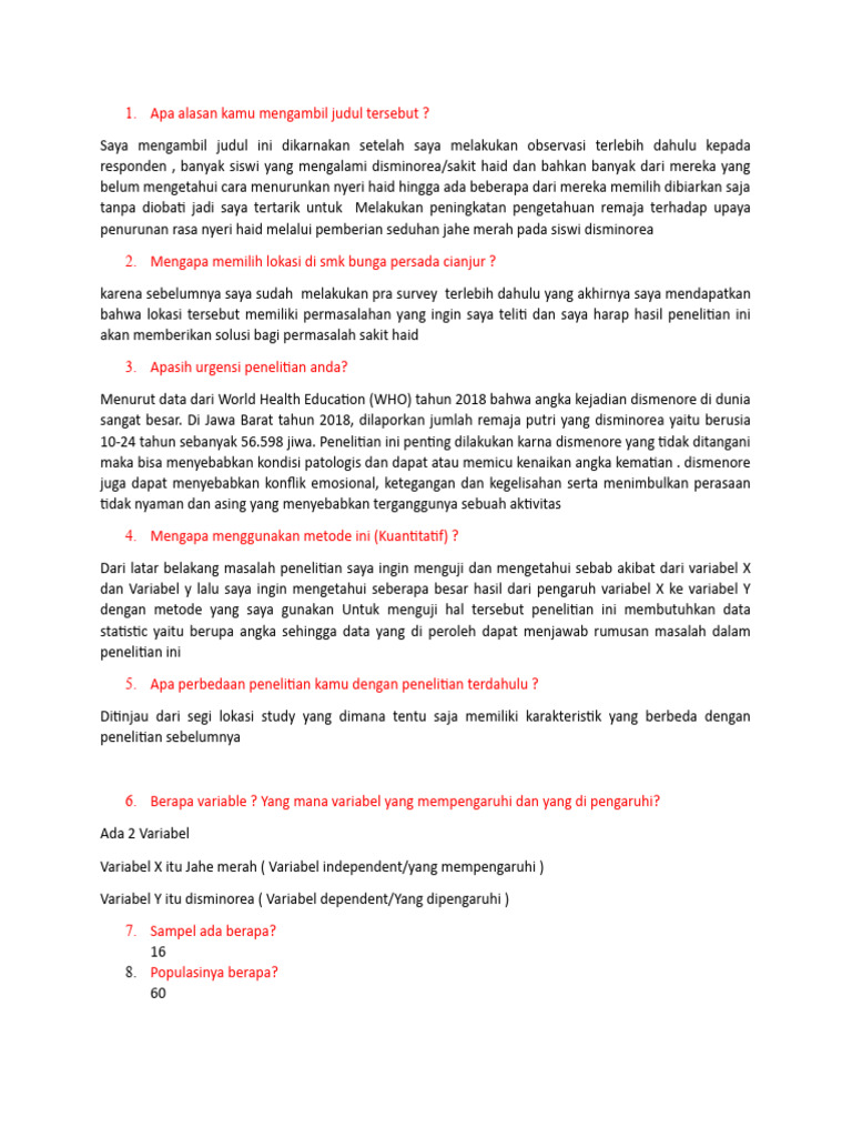 Pertanyaan Sempro | PDF | Pengembangan Diri | Sains & Matematika