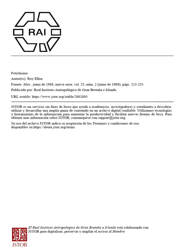 Ellen, Roy. Fetichism-2 | PDF | marxismo | Karl Marx
