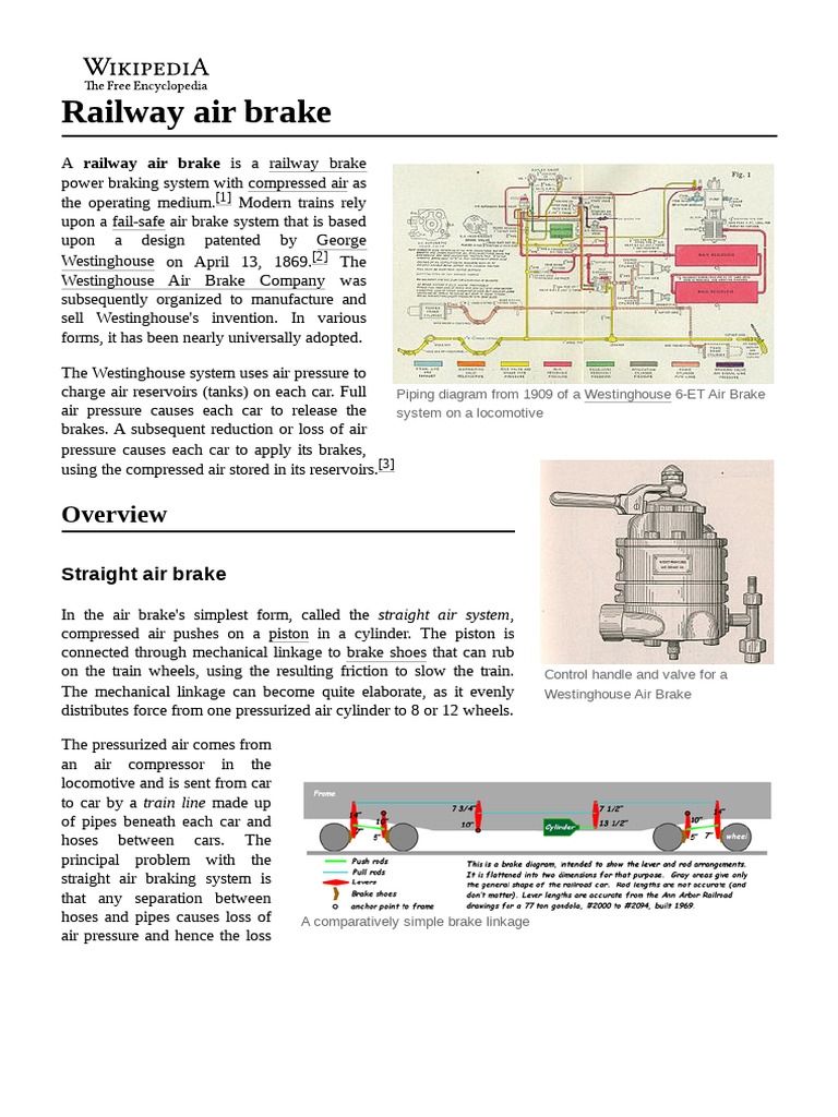 Railway Air Brake | PDF | Vehicles | Rail Transport