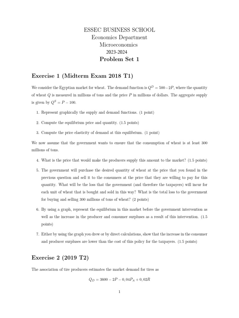 Problem Set 1 Pdf