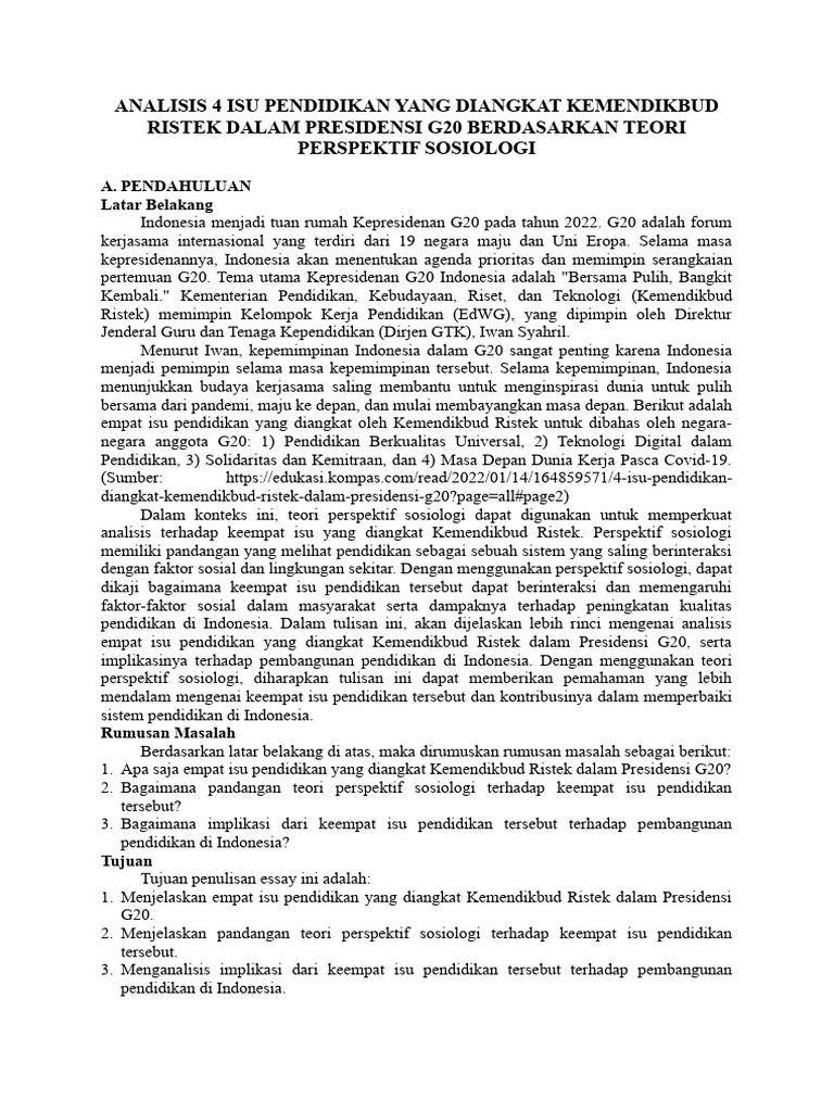 Essay Artikel Isu Pendidikan | PDF