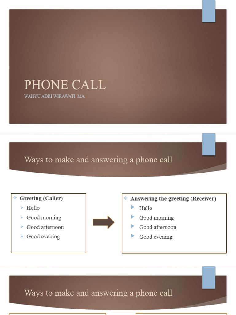 Phone Call + Tugas | PDF