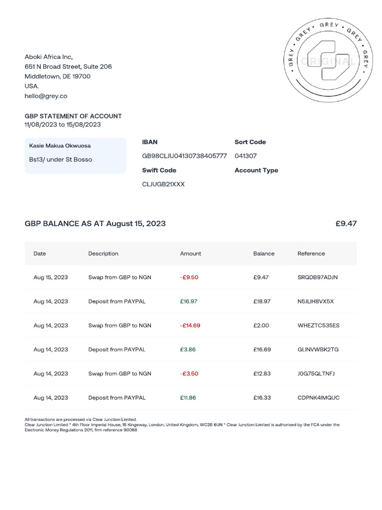 Account Statement | PDF