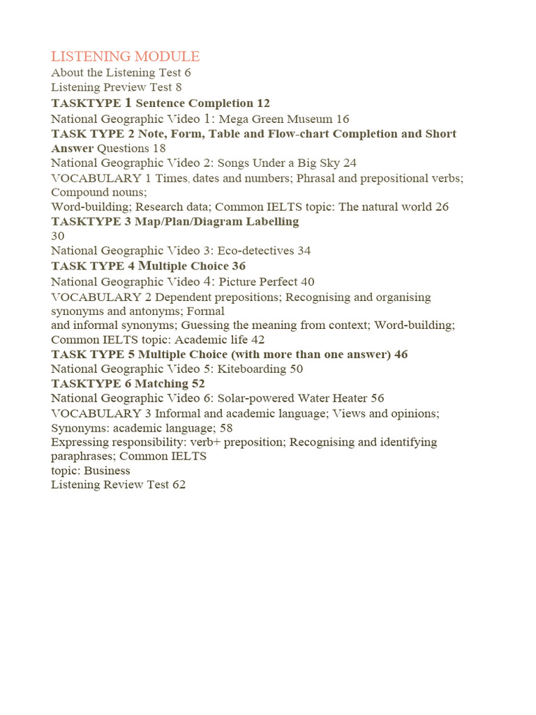 Listening Module | PDF
