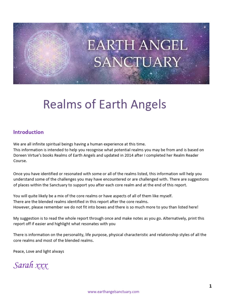 Realms of Earth Angels EAS | PDF | Angel | Wisdom