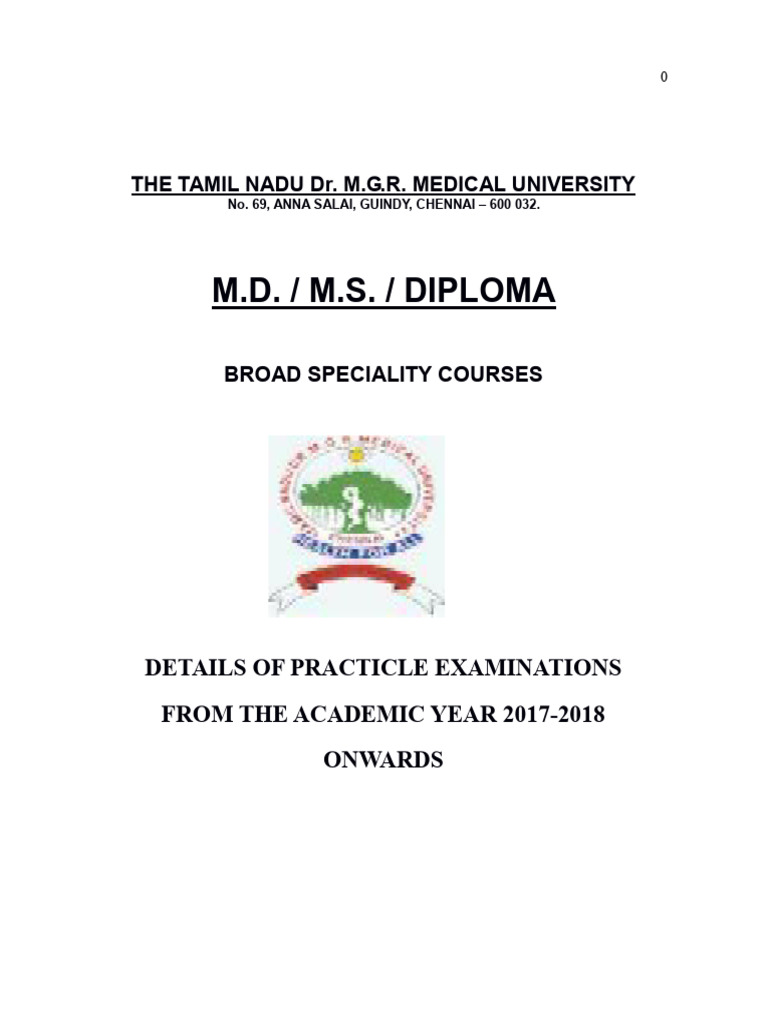 MDMS-Practicals TN MGR | PDF