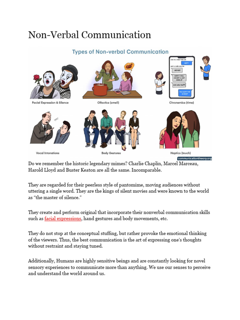 Non-Verbal Communication | PDF