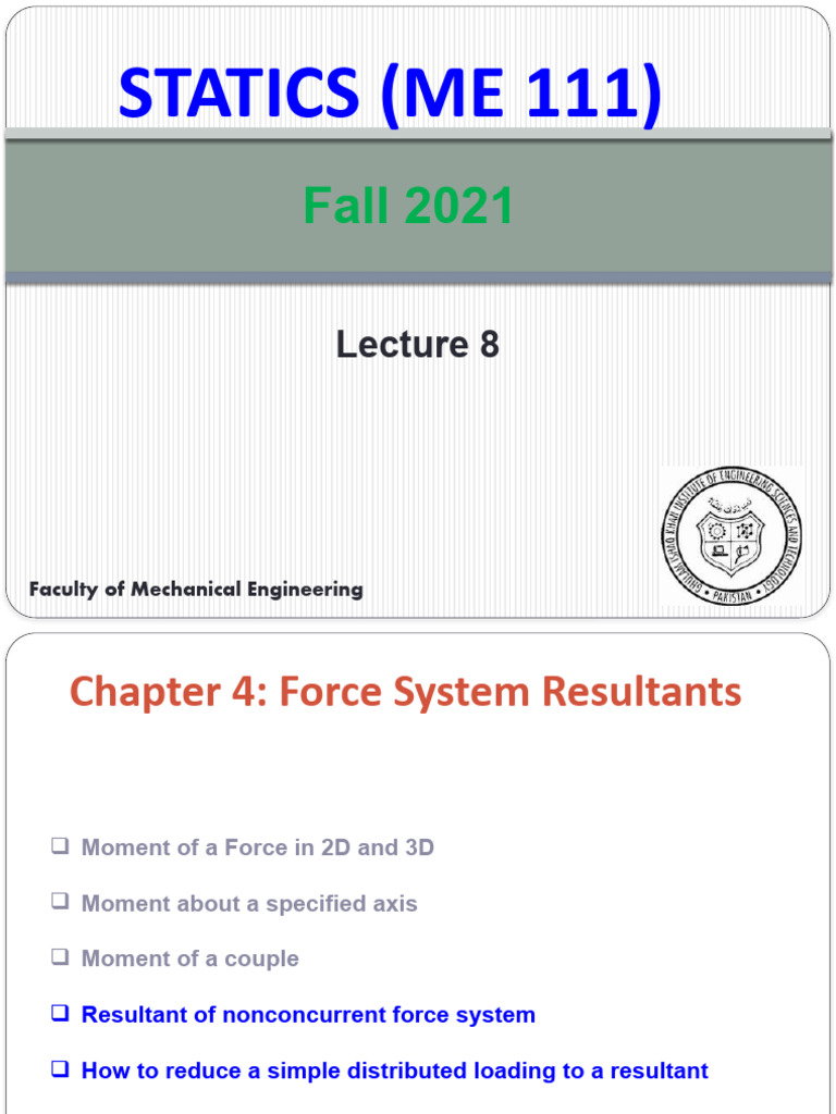 Lecture 8 | PDF | Force | Classical Mechanics