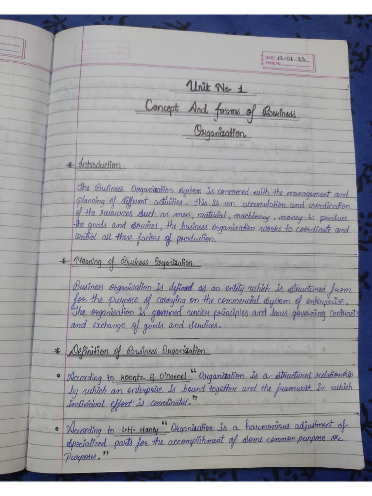 Business Organisation Notes For B. Com 1 Year | PDF