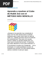 Aprende A Resolver El Cubo de Rubik 3x3 | PDF | Rompecabezas lógicos