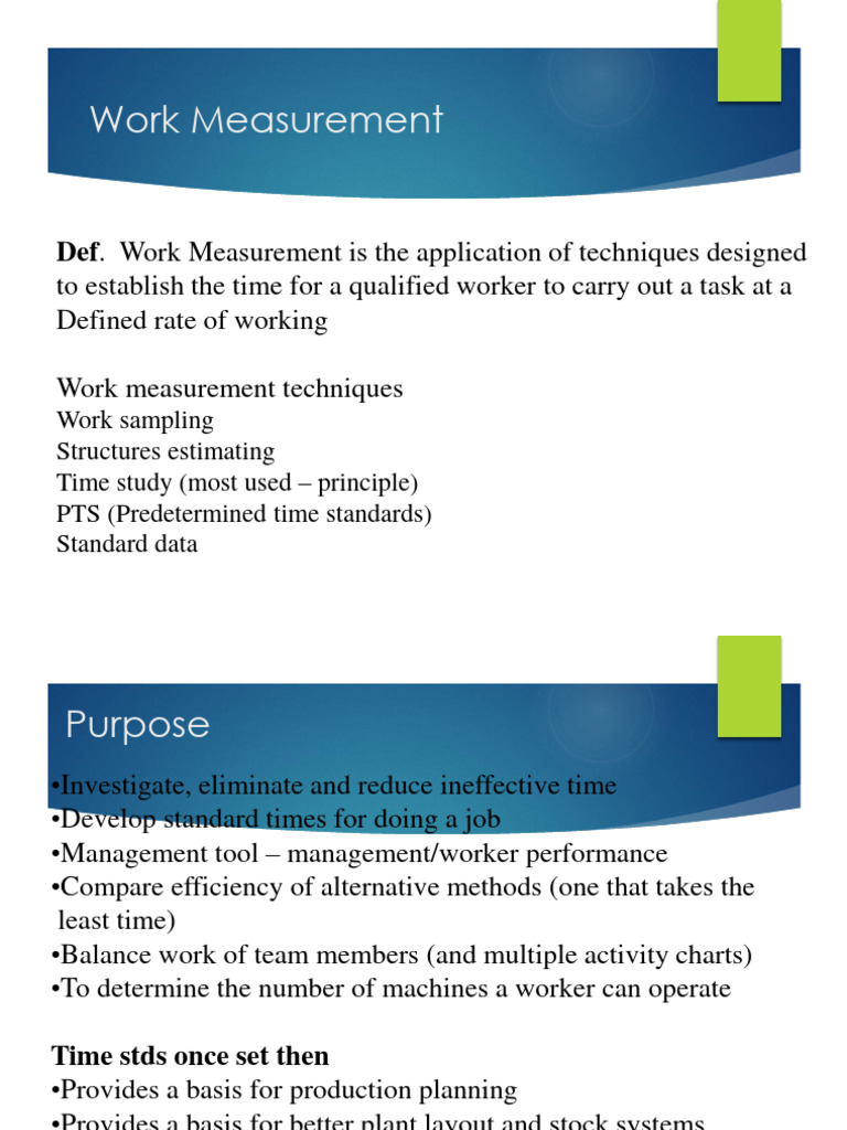 Work Measurement | PDF