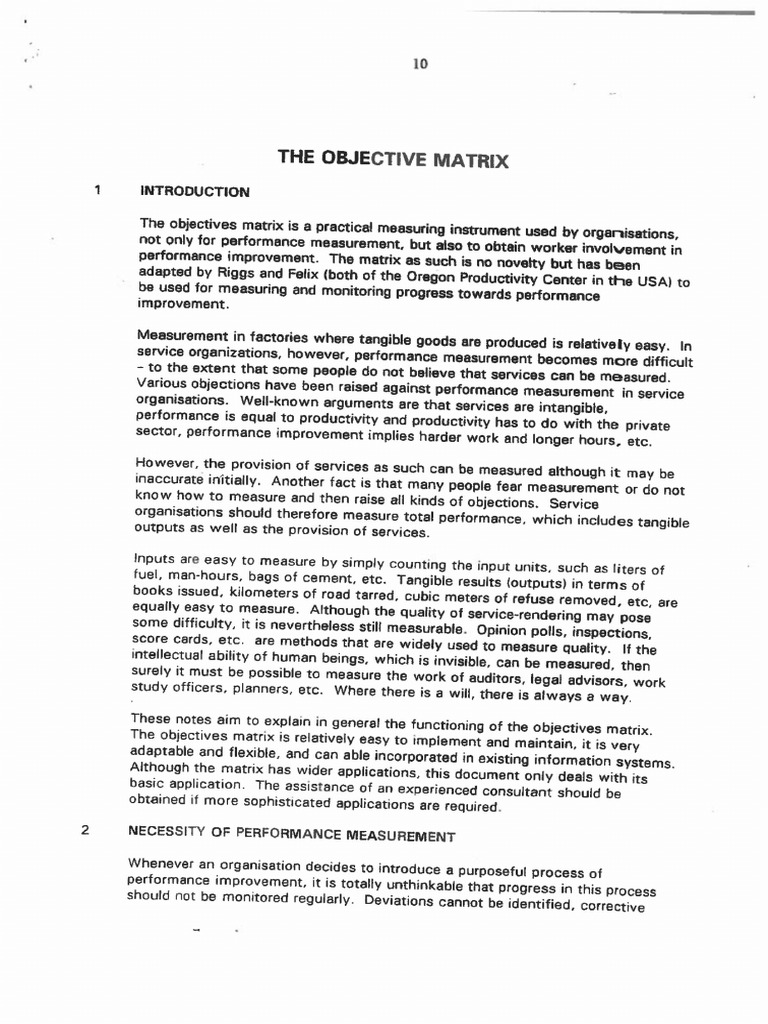 Objective Matrix Notes | PDF