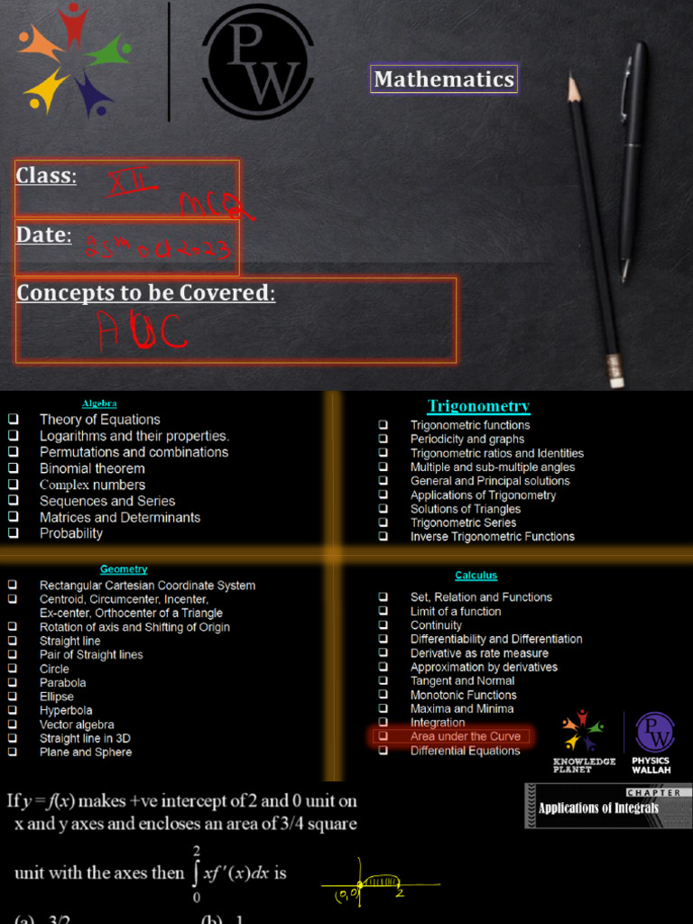 Area Under The Curve | PDF