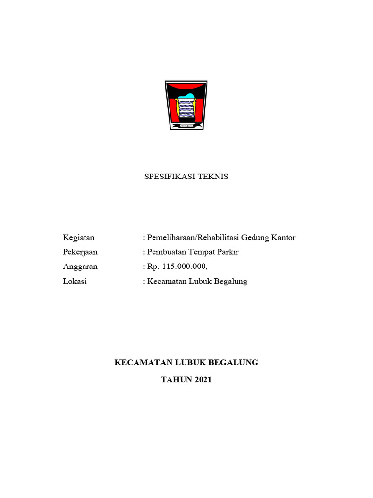 Spek Teknis (Repaired) | PDF