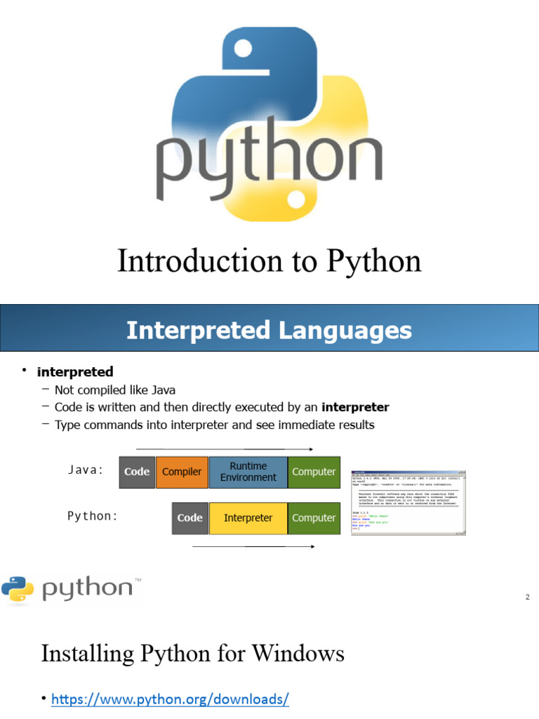 Introduction of Python in Machine Learning | PDF