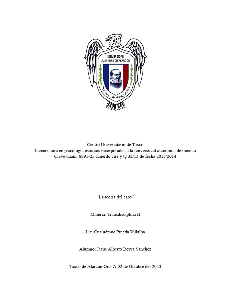 La Teoria Del Caos - 020555 | PDF | Teoría del caos | Sicología