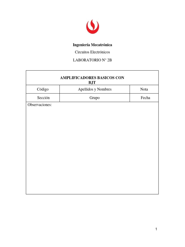 Lab 2B | Descargar gratis PDF | Transistor | Amplificador