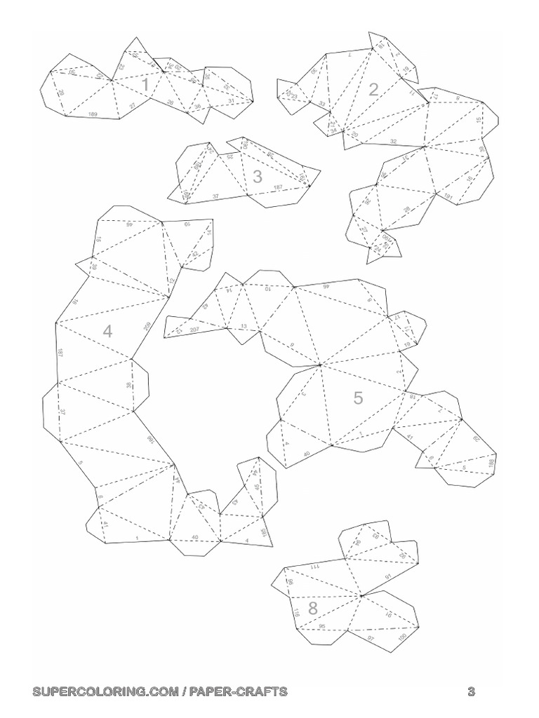 Supercoloring Papercraft Templates | PDF