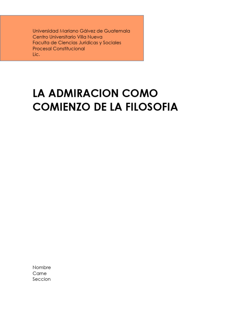 La Admiración como Inicio Filosófico | PDF | Verdad | Realidad