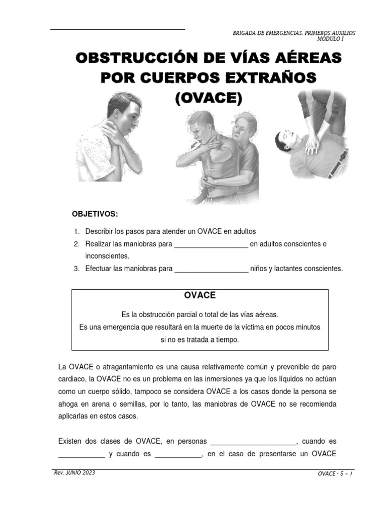 LECCIÓN 4 OVACE | PDF | Emergencias Médicas | Enfermedades y trastornos ...
