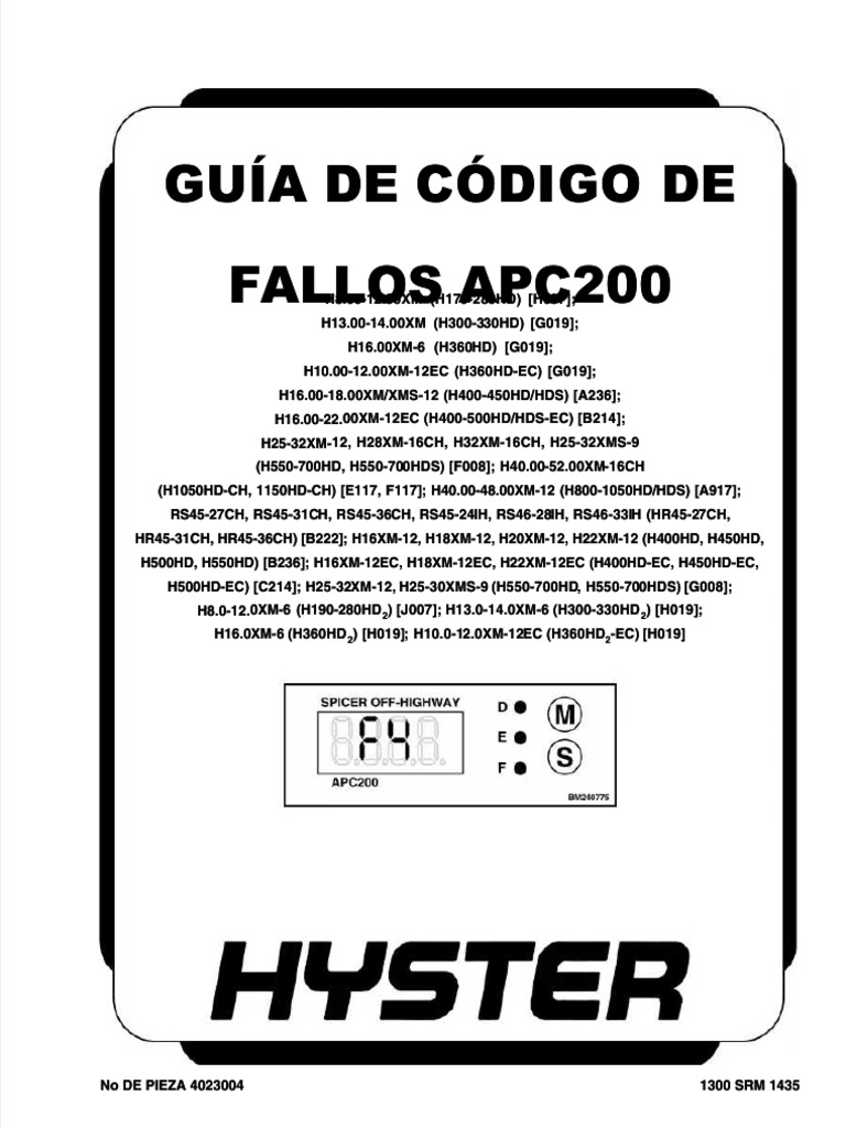 Guia de Codigos de Fallo Apc200 h170hd hr4536 - Compress | PDF
