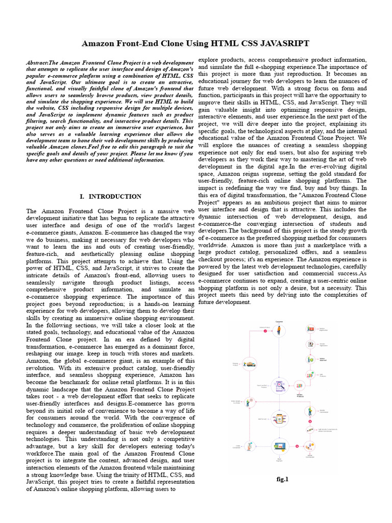 Amazon Front-End Clone Using HTML CSS JAVASRIPT | PDF | Computer Engineering | Software Development