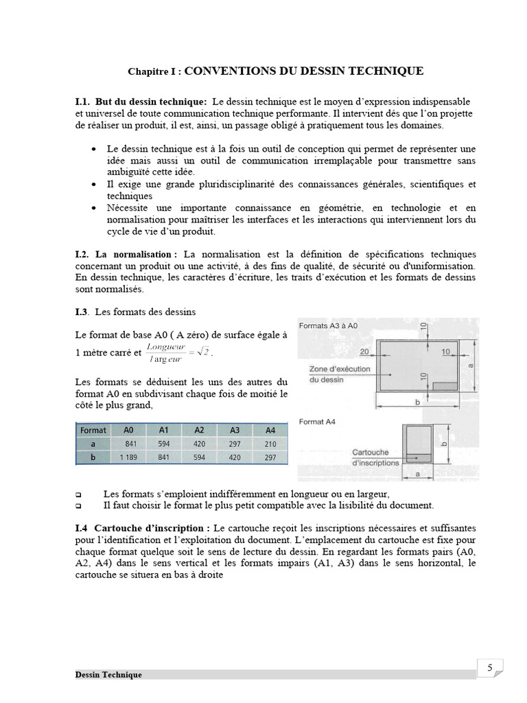Cartouche et normes en dessin technique | PDF | Dessin technique | Dessin