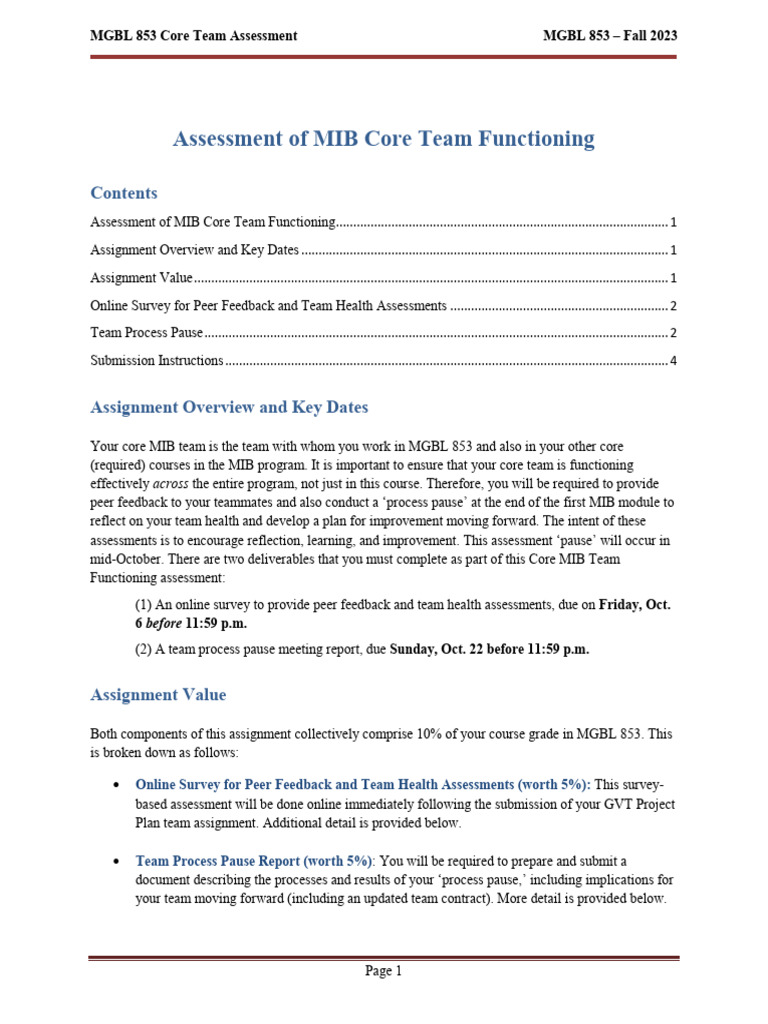 Core Team Assessment Guide | PDF | Behavior | Evaluation
