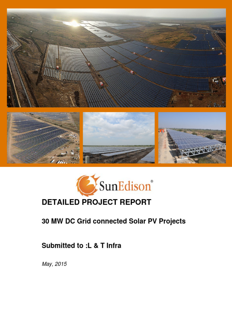 1 MW Solar Panel Project Report - Credit To Writer Mentioned | Download ...