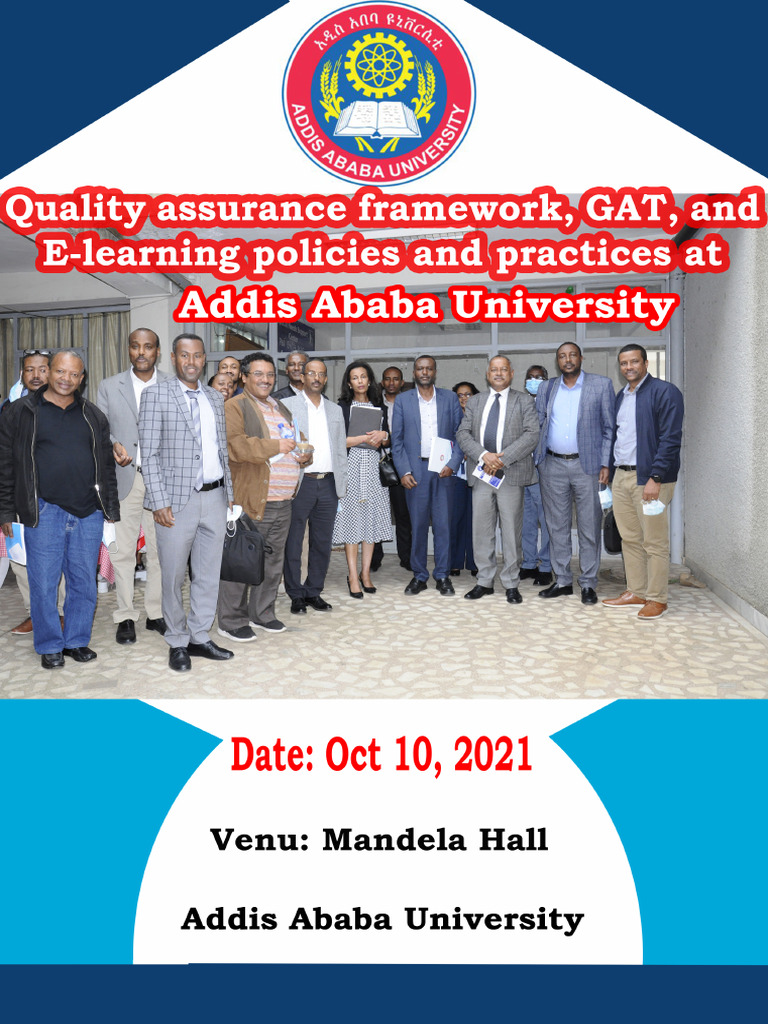 Quality Assurance Framework, GAT, and E-Learning Policies and Practices ...