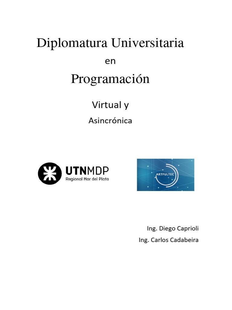 Programa de Estudio Diplomatura en Programacion | PDF | Moodle | Evaluación