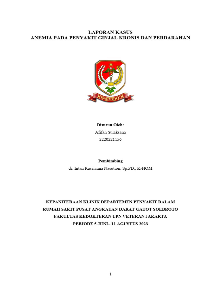 Afifah Sulaksana - Lapsus IPD | PDF