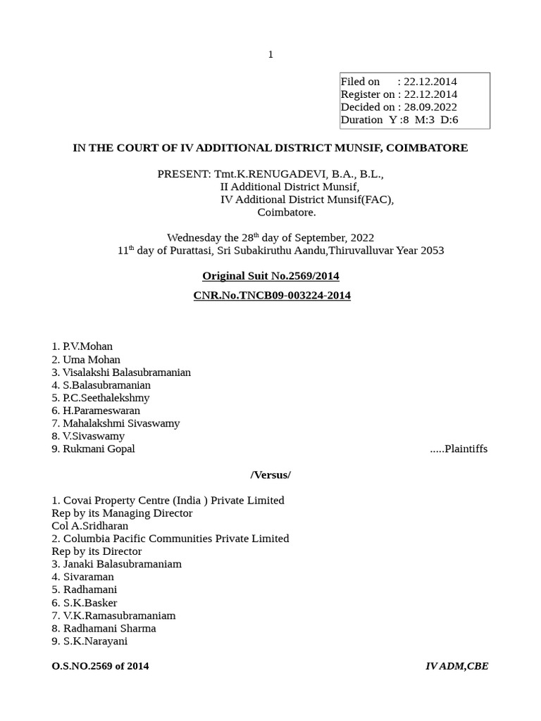 Declaration Mandatory Permanent Injunc English | PDF