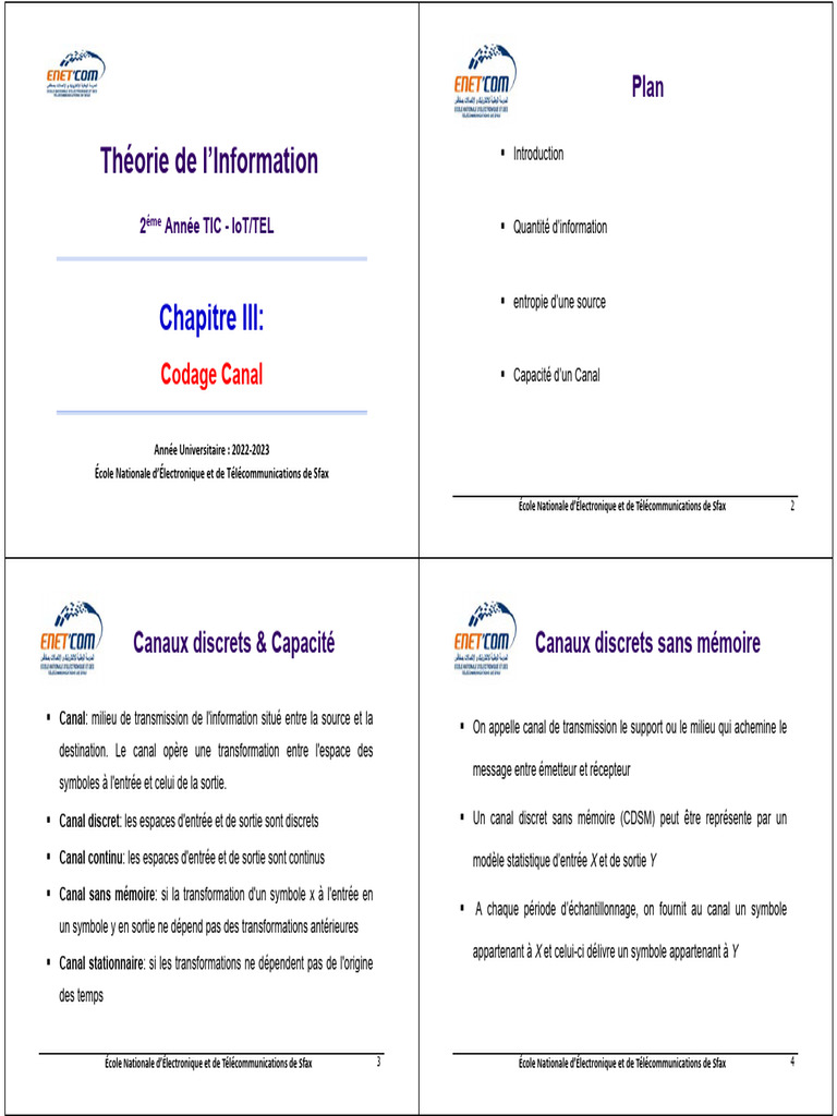 Chapitre3-Codage Canal | PDF
