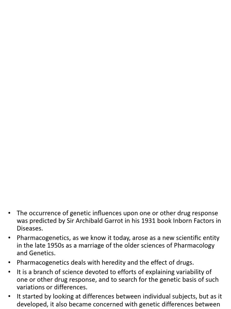 Lec 26 Pharmacogentics Pharma 2020 | PDF
