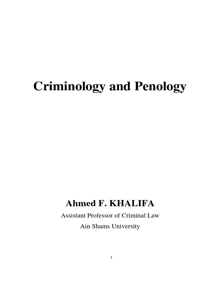 Criminology and Penology Overview | PDF | Criminology | Crimes