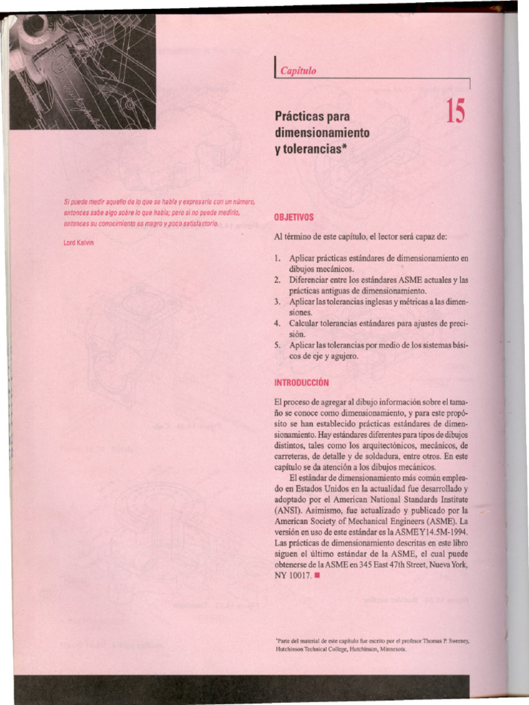 Capitulo 15 Practicas para Dimensionamiento y Toloerancia | PDF | Pulgada | Diseño