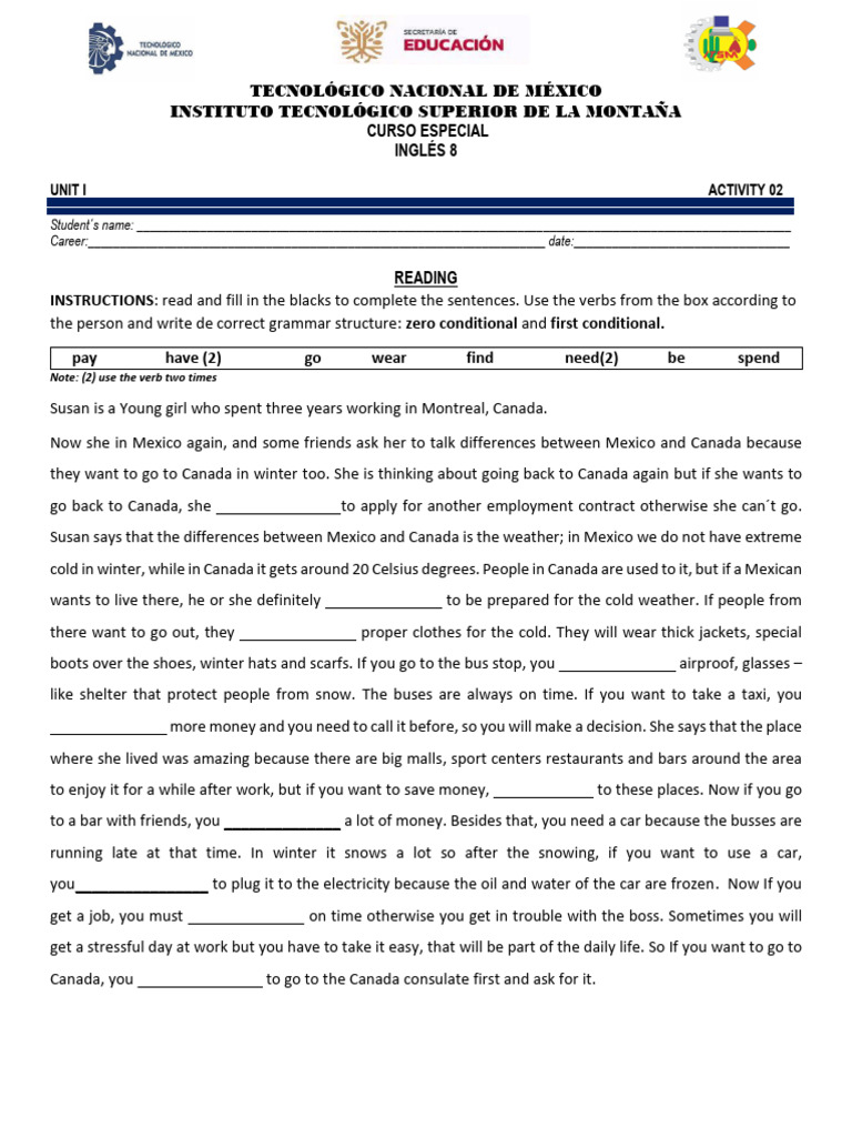 Activity 02 Reading Comprehension Pdf Linguistics