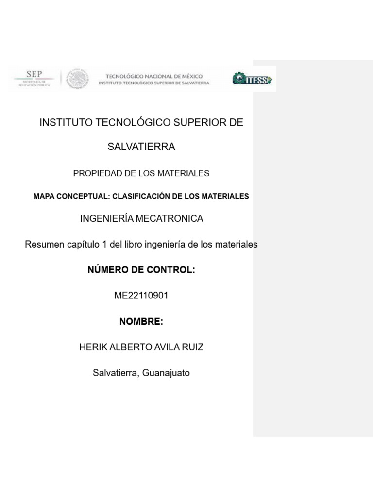 Resumen Capítulo 1 Del Libro Ingeniería de Los Materiale | Descargar gratis PDF | Rieles ...