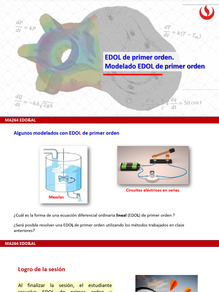 MA264 Sesión 2.2 Modelado EDOL Primer Orden JAN | PDF