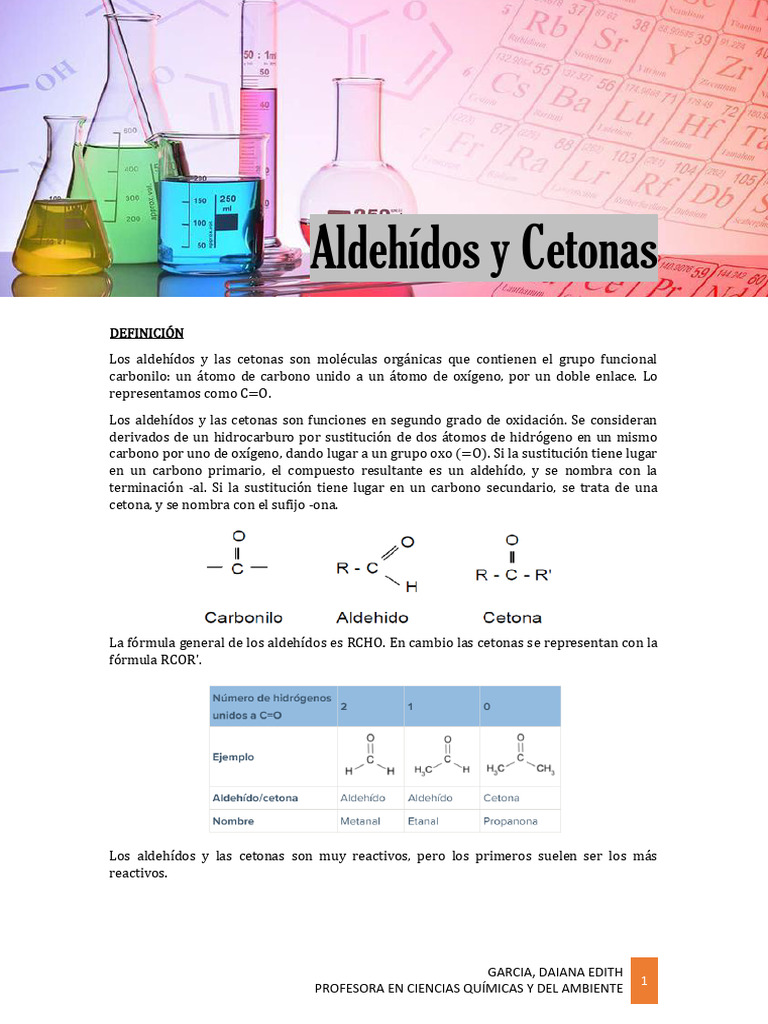 Aldehídos y Cetonas: Propiedades y Usos | PDF | Ciencia y matemáticas ...