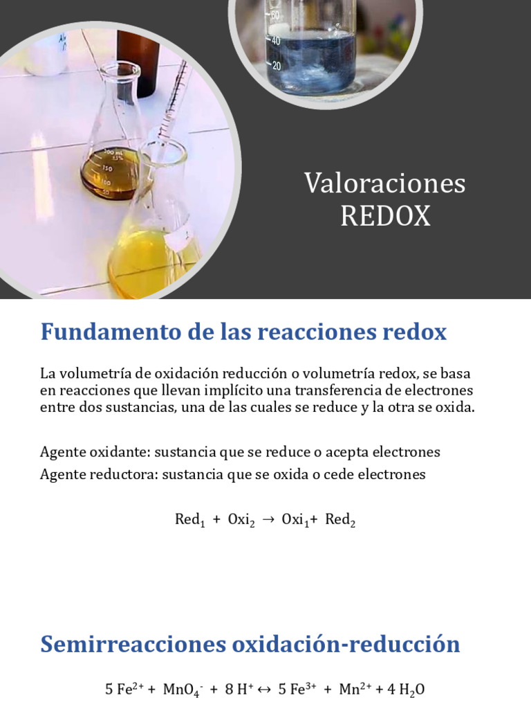 Valoraciones REDOX | PDF | Redox | Valoración